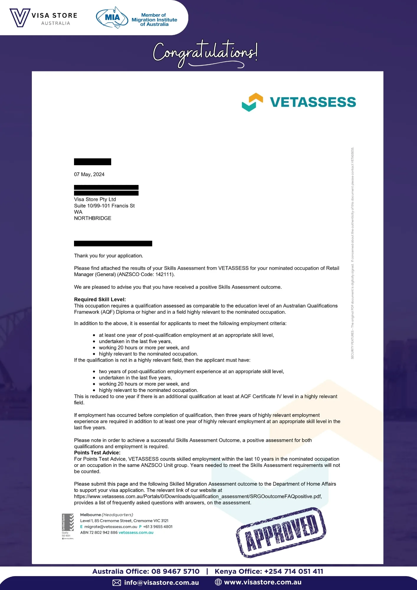 Success Stories - Visa Store Australia
